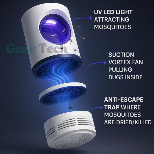 UV Light Insect Trap - Indoor/Outdoor Mosquito & Fly Killer for Effect ...