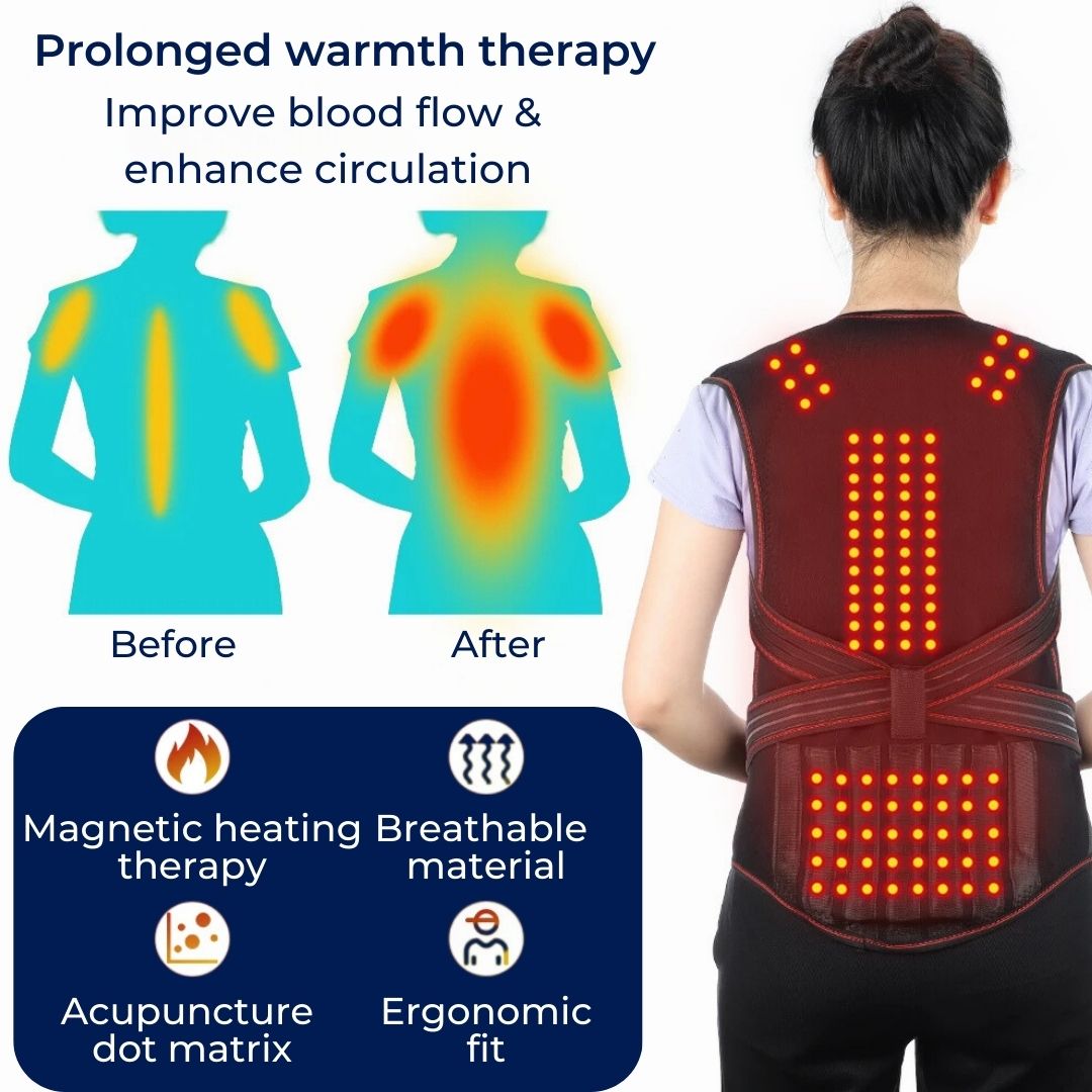 Heated Back Pad for Pain Relief – Stick-On Electric Heating Pad for Lo ...