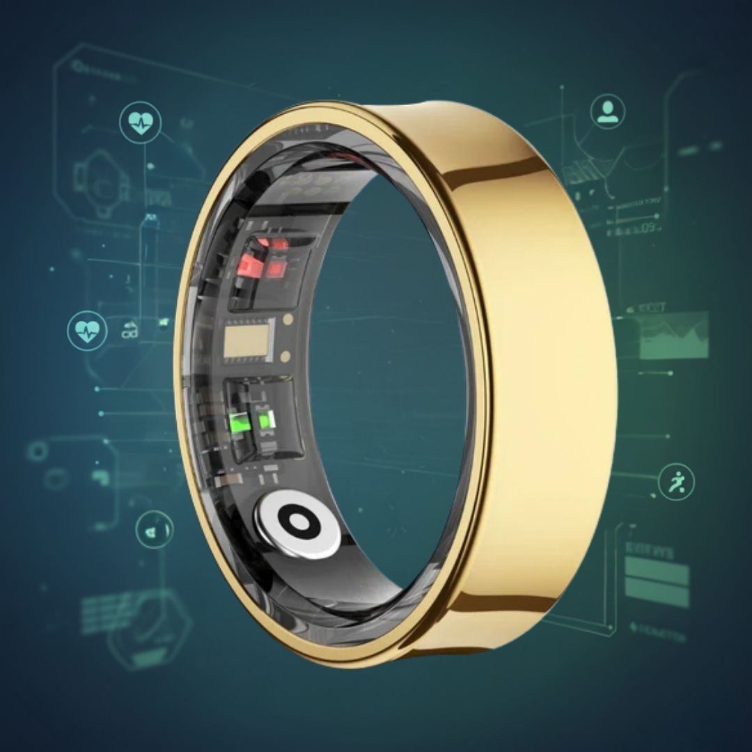 Smart Ring Sleep & Wellness Tracker - Waterproof Fitness Tracker Ring ...