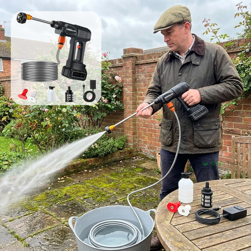 Hand Held Pressure Cleaner - Cordless Power Washer Kit with 6 Spray Mo ...