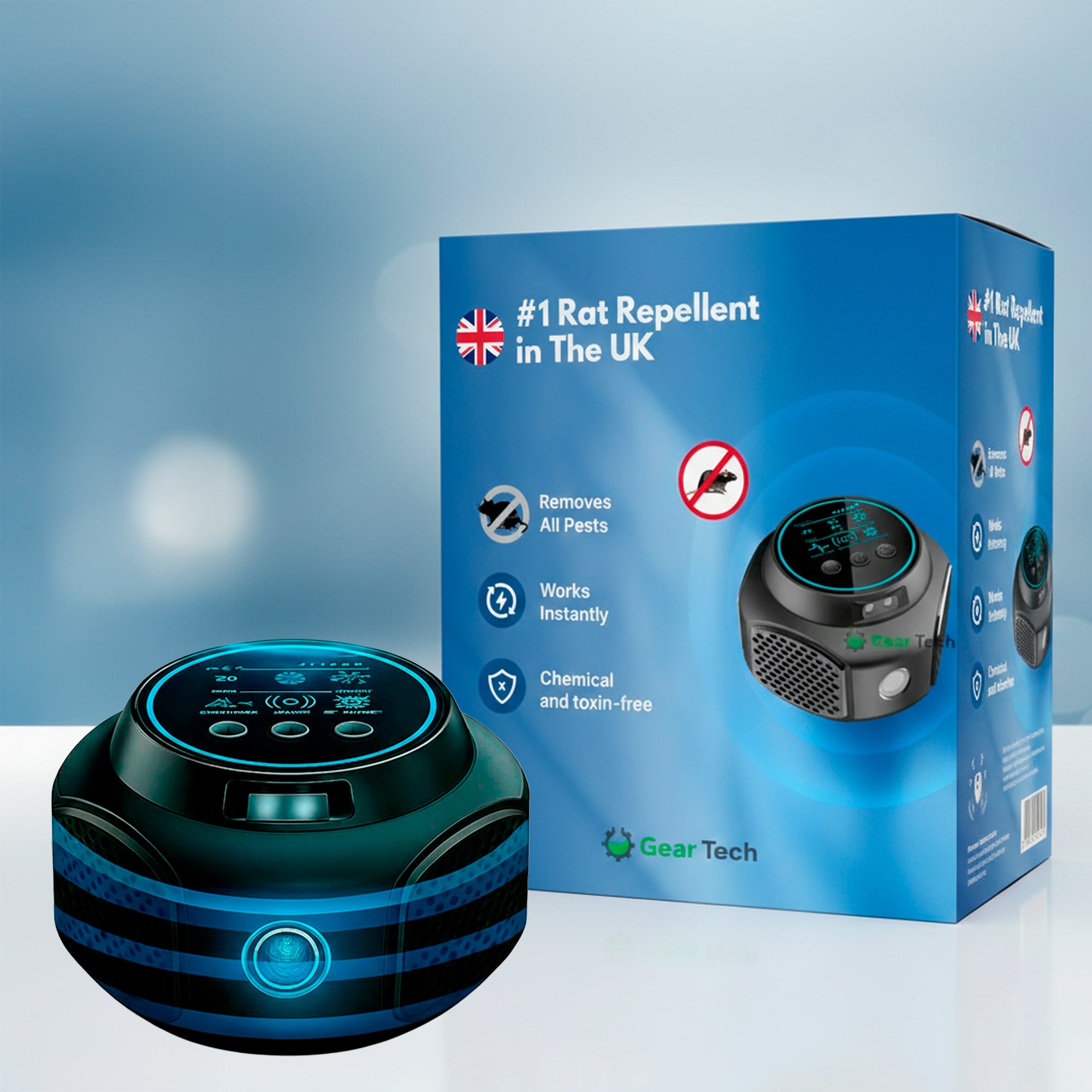Plug-In Ultrasonic Rat Repellent | Chemical-Free. Silent & Covers Up t ...