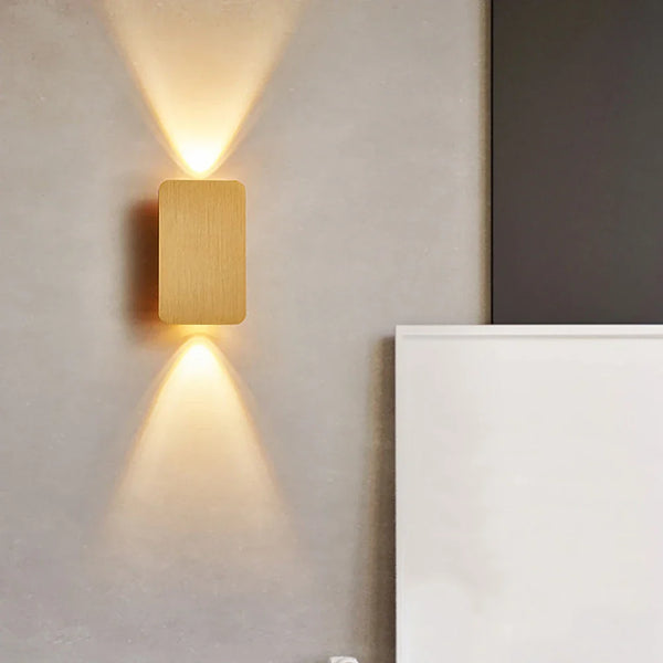 Aria Modern Square Wall Lamp – Up and Down Lighting for Bedroom and Li ...