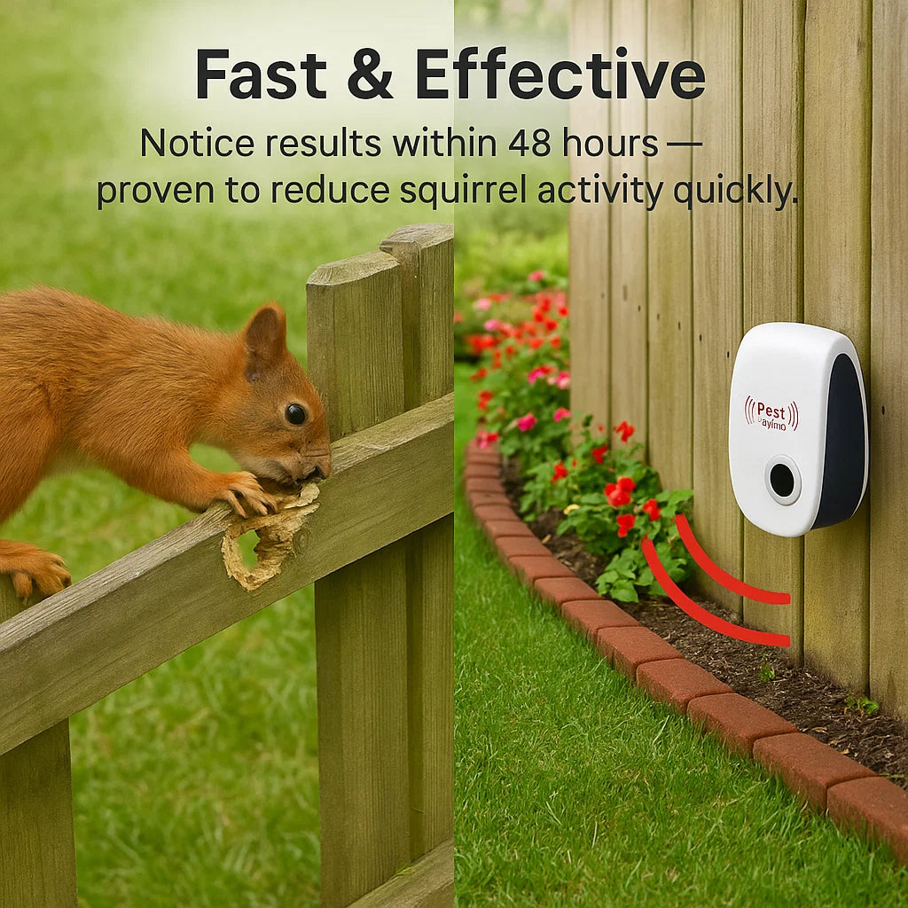 Ultrasonic Squirrel Repeller Device - Effective Pest Control to Deter ...